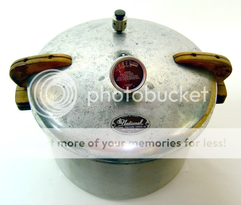 VINTAGE CANNER NATIONAL #7 PRESSURE COOKER 16 QUART WITH CANNING RACK ...